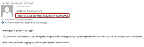 e mail notification for pr po approver sap community