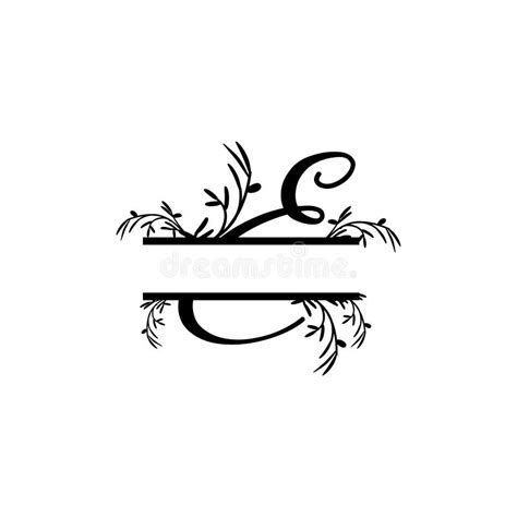Letter E Initial Grass Logo Stock Illustrations 57 Letter E Initial