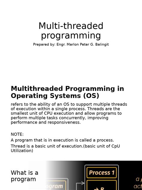 Os Multi Threaded Programming Pdf Thread Computing Process Computing