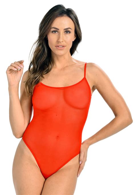 Body na ramiączkach z siateczką Sophi czerwone Teyli Teyli Moda
