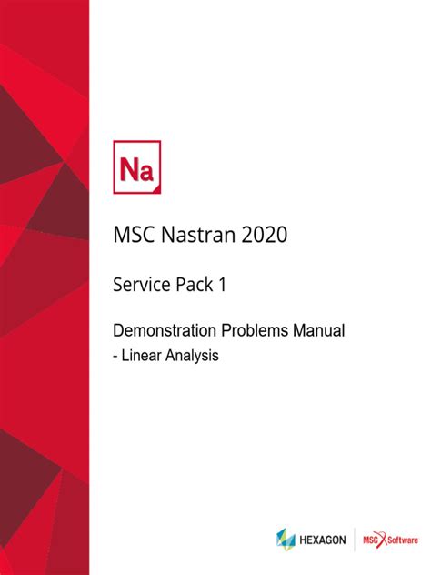 Msc Nastran 2020 Demonstration Problems Manual Linear Analysis Pdf