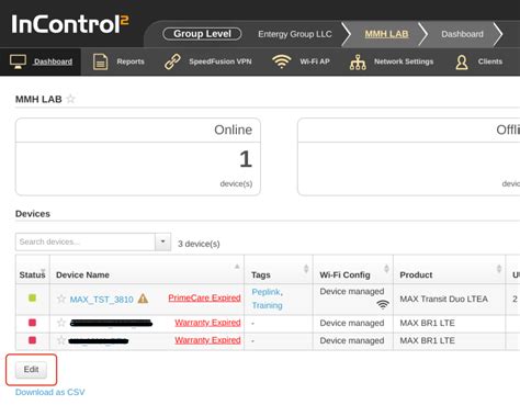 Removing A Peplink Device From Incontrol2