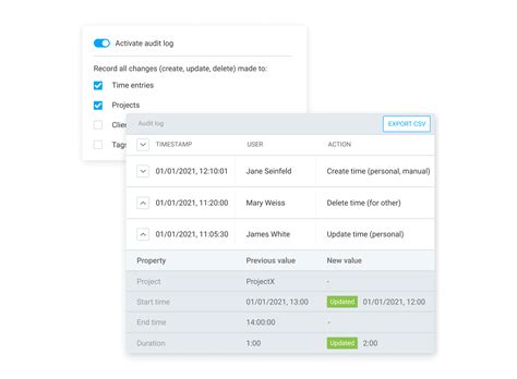 Timesheet Clockify Features