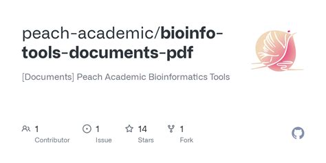 GitHub Peach Academic Bioinfo Tools Documents Pdf Documents Peach Academic Bioinformatics Tools