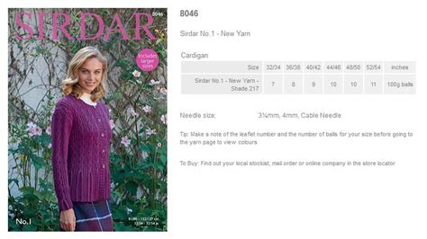 Sirdar Pattern Leaflets Using No 1 Rowan Yarns Ryc Sirdar Sublime
