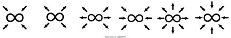 Arrows Pointing Infinity Icon Version Outward Stock Vector Royalty Free 2286003459 Shutterstock