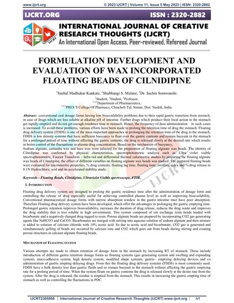 Pdf Formulation Development And Evaluation Of Wax Incorporated