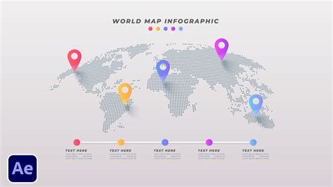 Create World Map Infographic Animations In After Effects Map Artwork