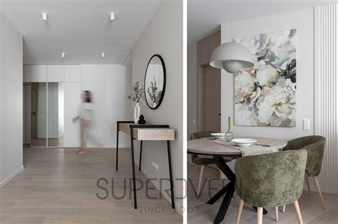 Шпоновані двері зі стіновими панелями Проект квартири від Node Concept