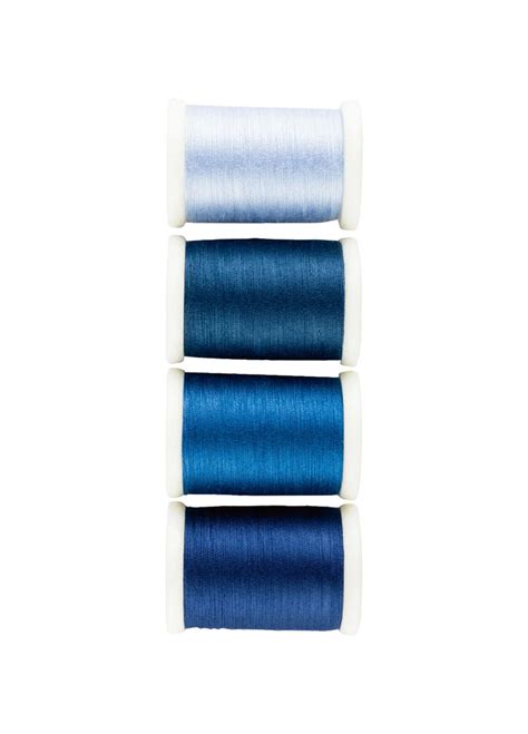 Купити Набір ниток для шиття 4 шт Ne 40 2 синій блакитний Crelando ціна 150 грн Prom Ua Id