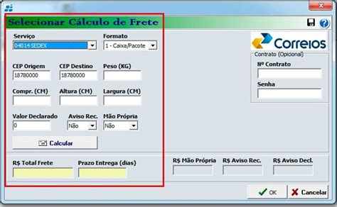 Como Calcular O Frete Correios