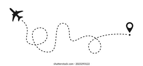 Vector Hand Drawn Dashed Arrow Curved Stock Vector Royalty Free