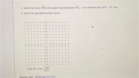 solved a sketch the vector pq in the plane from initial