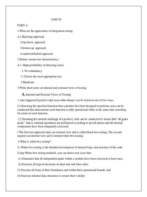 Se Unit 4 And 5 Complete Pdf Software Testing Unit Testing