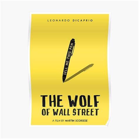 The Wolf Of Wall Street Film Poster Premium Matte Vertical Poster Sold