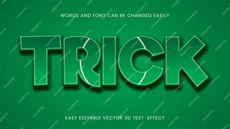 Premium Vector Trick 3d Text Style Font Bold
