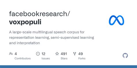 Github Facebookresearchvoxpopuli A Large Scale Multilingual Speech