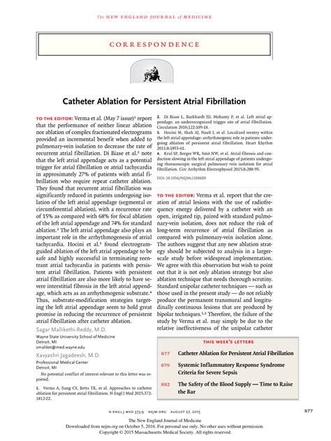 Pdf Catheter Ablation For Persistent Atrial Fibrillation