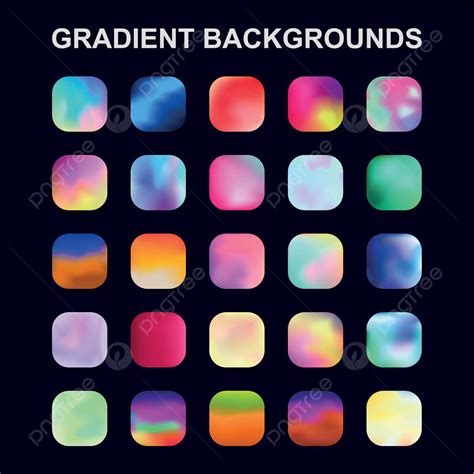 Collection Of 25 Unique Vector Gradient Texture Backgrounds Vector