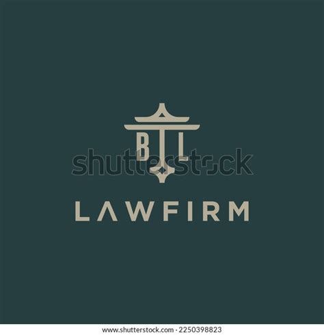 Bl Initials Monogram Logo Scale Pillar Stock Vector Royalty Free 2250398823 Shutterstock