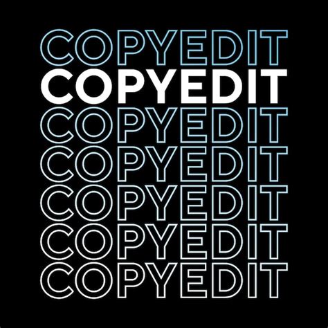 Premium Vector Copyedit Text Effect Gradient Typography Book Related