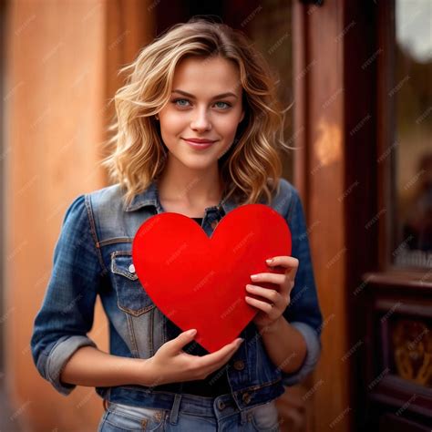 Premium Photo Woman Holding Heart Showing Vulnerablity And Romantic