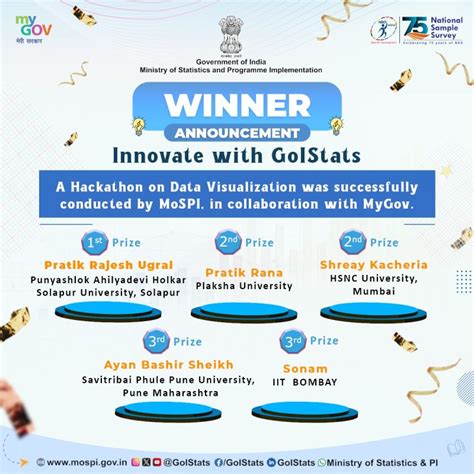 Datavisualization Hackathon Mospi Goistats Datascience Innovation Analytics Proudmoment