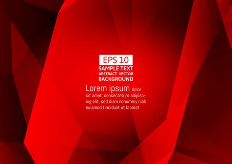 Red Color Polygon Abstract Vector Background Modern Design With Copy