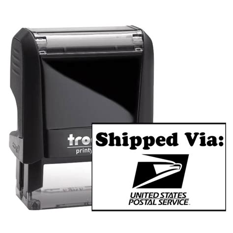 Shipped Via USPS Rubber Stamp Simply Stamps