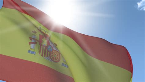 Flag Spain Waving On Wind Seamless Stock Footage Video Royalty Free Shutterstock