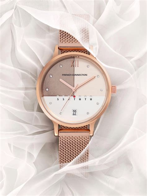 Buy French Connection Women Rose Gold Toned Dial And Rose Gold Toned