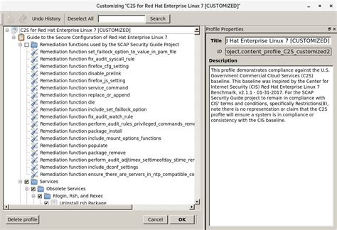 872 Scap Workbench를 사용하여 보안 프로필 사용자 정의 보안 가이드 Red Hat Enterprise Linux 7 Red Hat