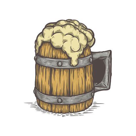 Wooden Beer Glass 48189868 Vector Art At Vecteezy
