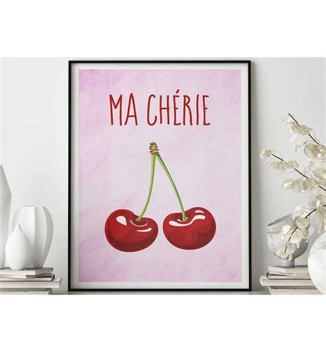 Cherry Posters Fruit Art Inspire Uplift