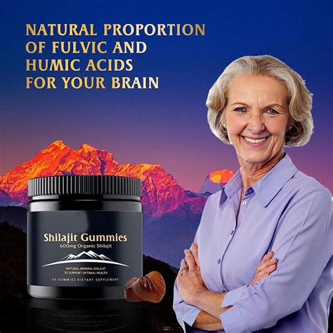 Shilajit Gummies 600mg Pure Natural Supplement For Health