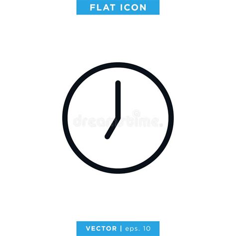 Clock Icon Design Template Stock Vector Illustration Of Element
