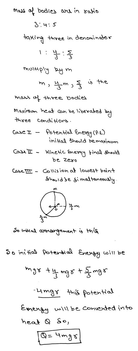 Three Particles With The Mass Ratio The Mass The Lightest Body Is M Are Kept At Three