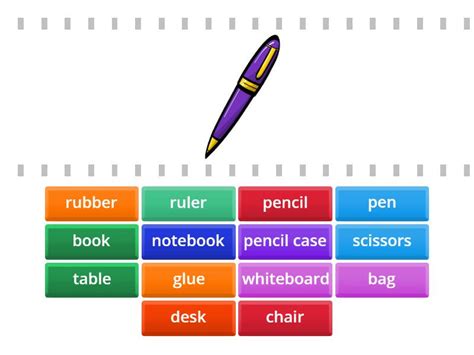 At Babe Classroom Objects Find The Match