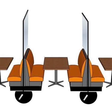 Single Seat Booth Partition Restaurant Grade Ppe