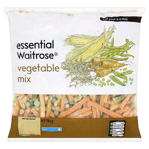 Ocado Frozen Mixed Vegetables Essential Waitrose 1kgproduct Information