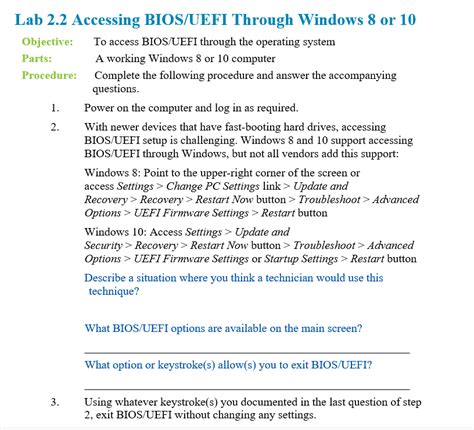 Solved Accessing Biosuefi Through Windows 8 Or 10 To Access