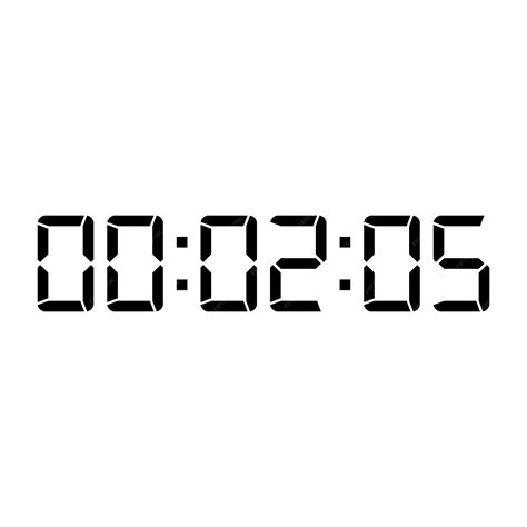 Premium Vector Led Digital Clock Number Isolated Electronic Figures For Counter Or Calculator