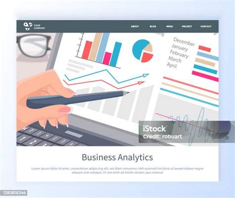 비즈니스 분석 웹 랩톱 벡터 차트 그래프에 대한 스톡 벡터 아트 및 기타 이미지 그래프 금융 노트북 Istock