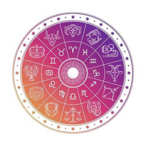 El Círculo Del Horóscopo De La Astrología Con El Zodiaco Firma El Fondo