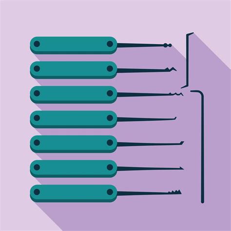 Burglar Key Tool Icon Flat Style 14192681 Vector Art At Vecteezy