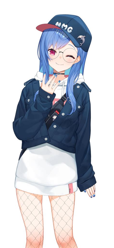 西園チグサ🐬🌱 On Twitter 💙自撮り💙 うへへ〜！嬉しくてたくさん撮っちゃった！🥴 グリーンバックじゃなくてごめん！次はグリーン