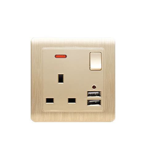 UK Standard Wall Power Socket Double Usb British S Vicedeal