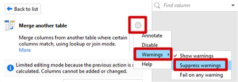 How To Disable The Left Join Warning Easymorph Community Data Preparation Professionals And