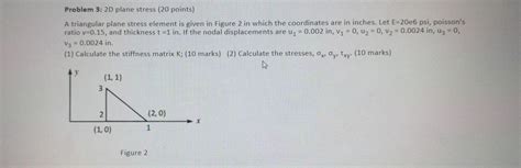 solved problem 3 2d plane stress 20 points a triangular