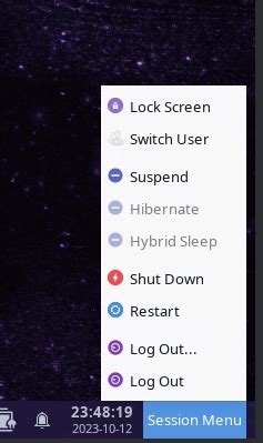 Broken Hibernate Menu With Xfce XFCE EndeavourOS